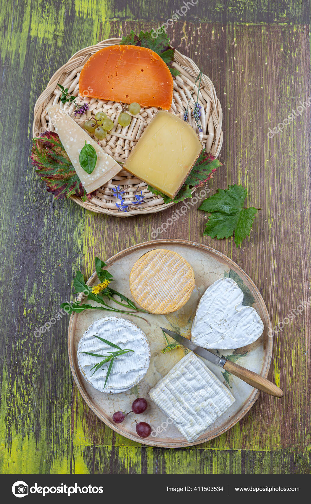 Selection of different types of cheese. Tasty and fresh cheese ...