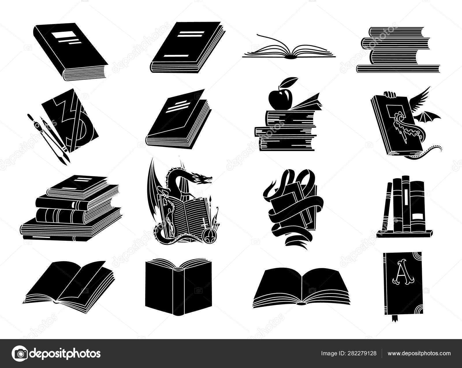 Open Book Silhouette Vector
