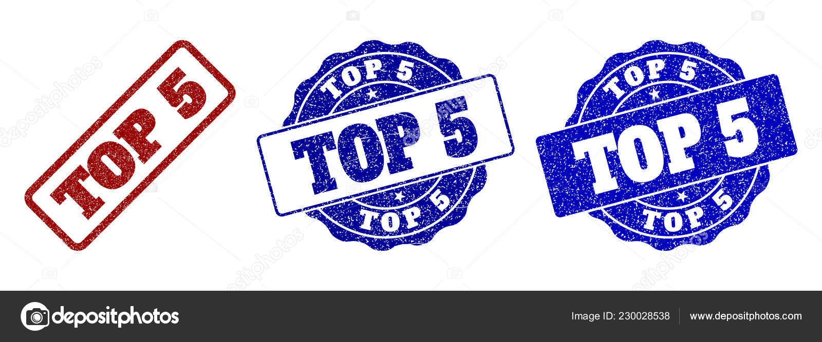 TOP 5 Grunge Stamp Seals Stock Vector Image by ©tatyana.sibcode.com ...