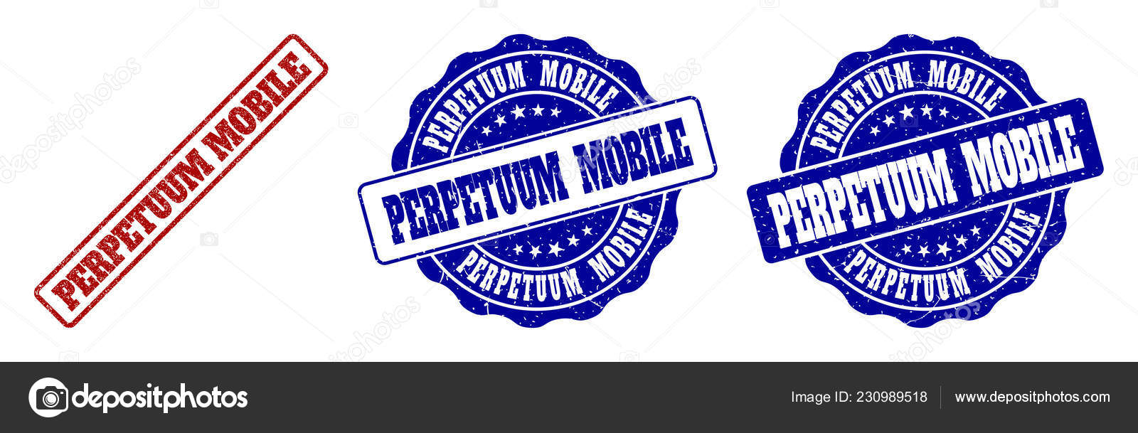 PERPETUUM MOBILE Scratched Stamp Seals Stock Vector Image by ©tatyana ...