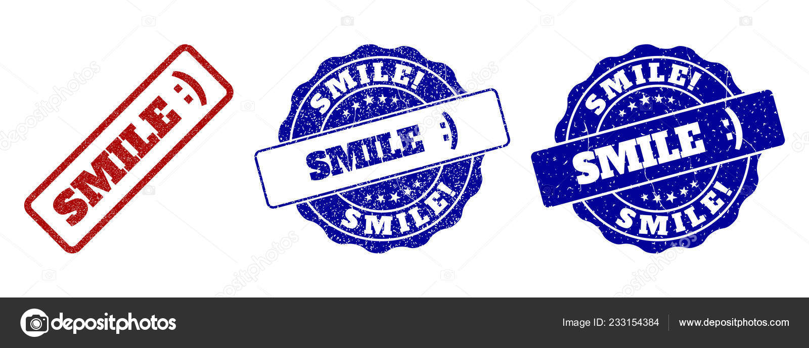 SMILE Scratched Stamp Seals Stock Vector by ©tatyana.sibcode.com 233154384