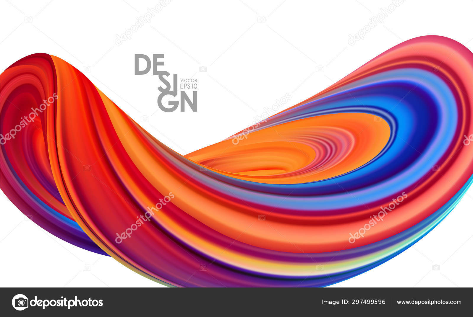 Modern Abstract 3d background with colorful fluid shape. Trendy design Stock Vector by ...