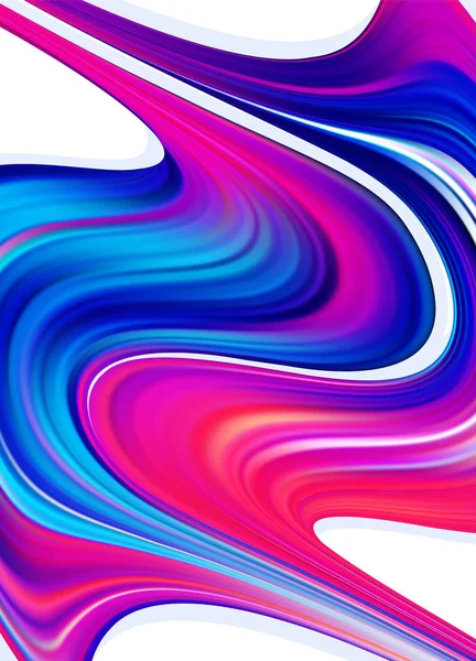 Vector illustration: Modern color flow poster background. Abstract wave ...