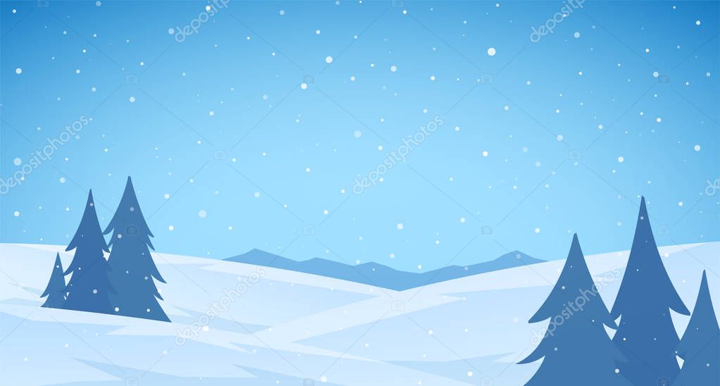 Fondo Nevado Animado Fondo De Nieve Solar Solsticio Dibujos Animados