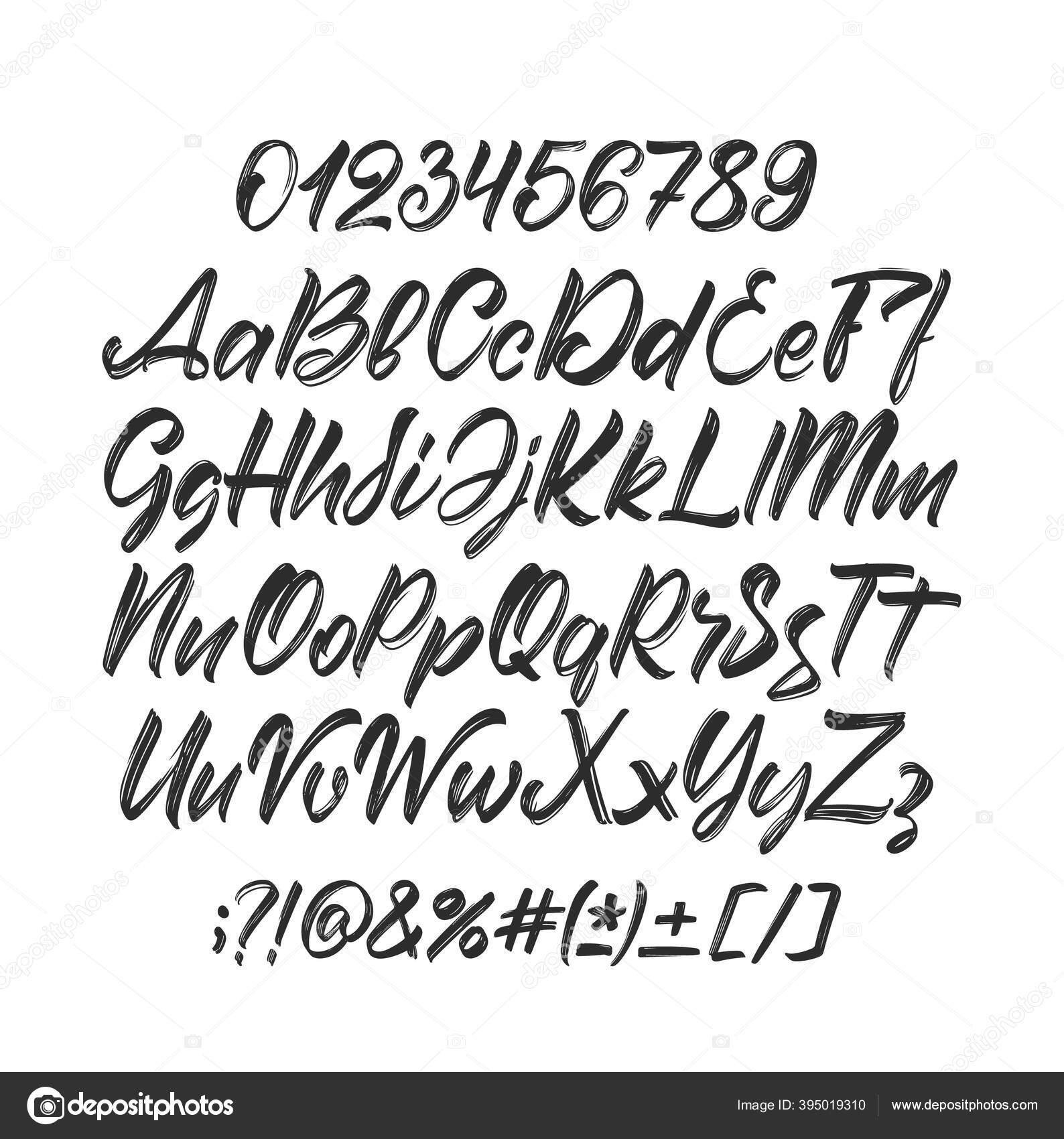 Cursive Numbers Font