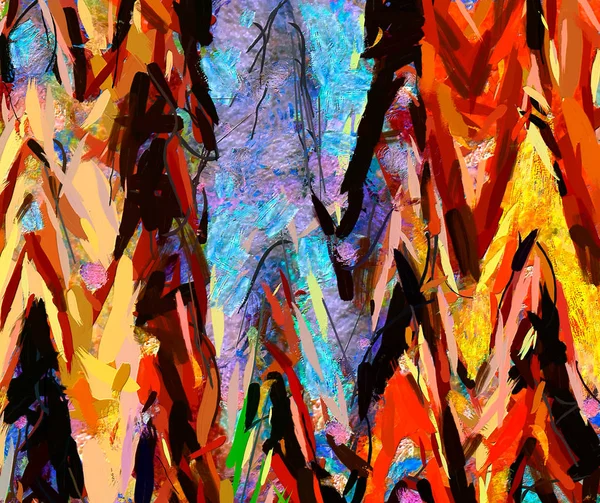 Digital Art Abstract Pattern Hand Drawing Modern Style Art Print ...