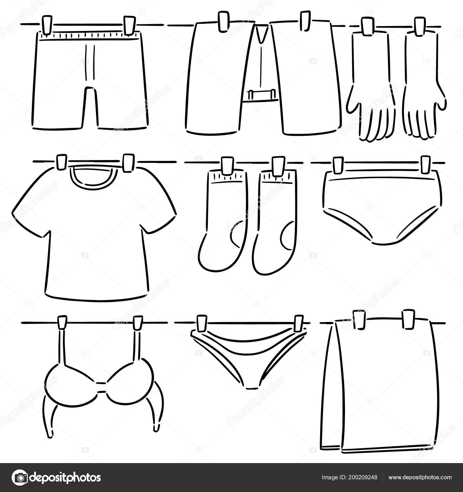 Vector Conjunto Ropa Secado Vector de stock por ©ourlifelooklikeballoon ...
