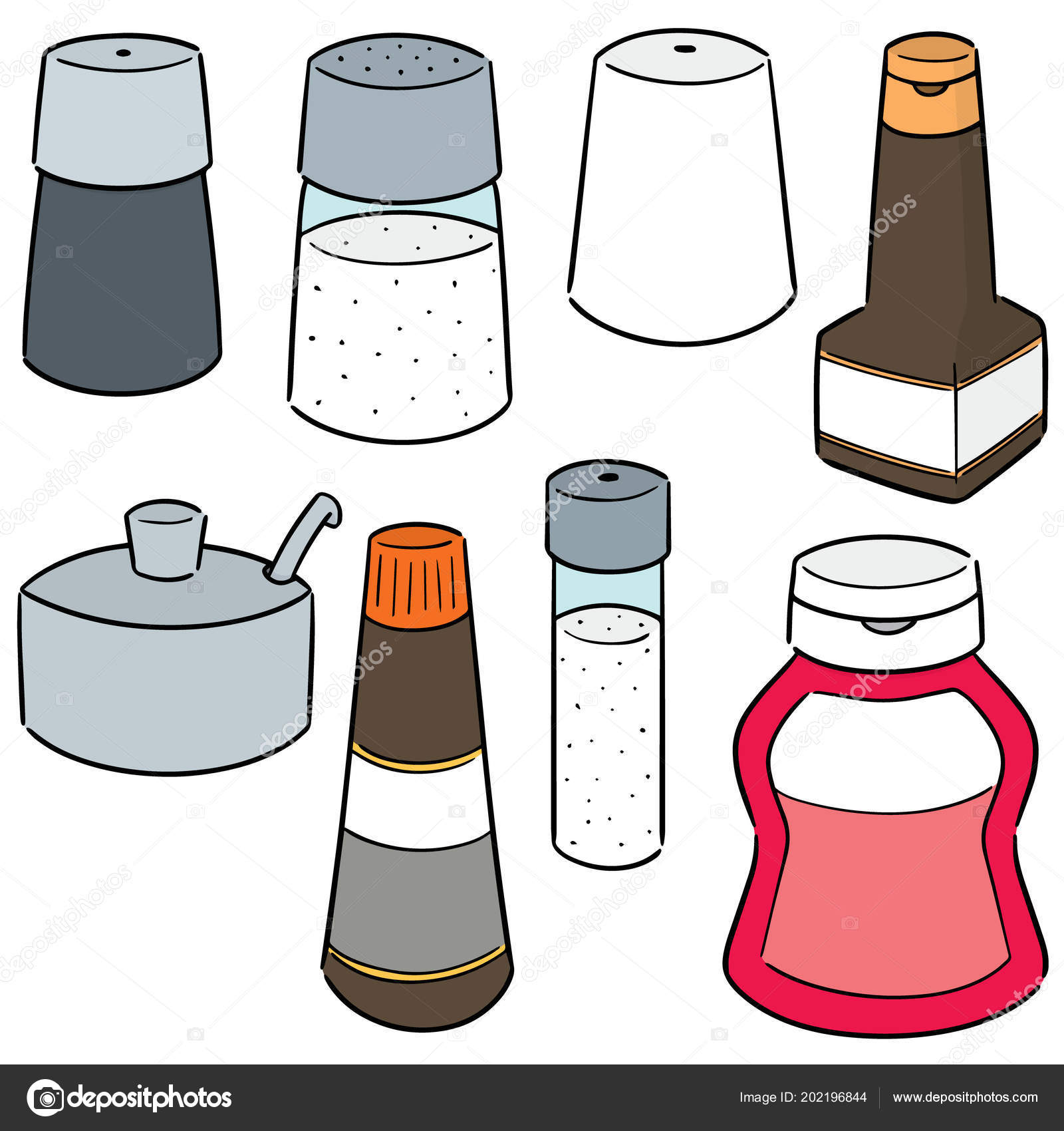 Vector Set Condiment Bottles Stock Vector by ©ourlifelooklikeballoon ...