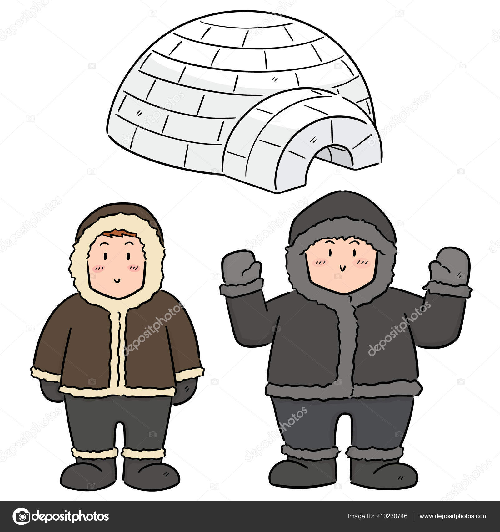 Vector Set Eskimo Stock Illustration by ©ourlifelooklikeballoon.hotmail ...