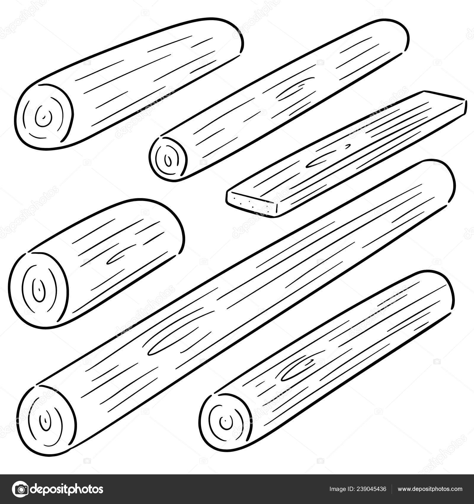 Vector Set Wooden Timber Stock Vector by ©ourlifelooklikeballoon ...