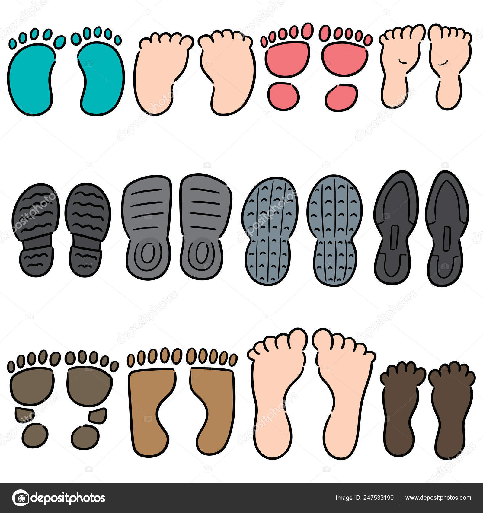 Top 100+ Cartoon shoe print - Tariquerahman.net