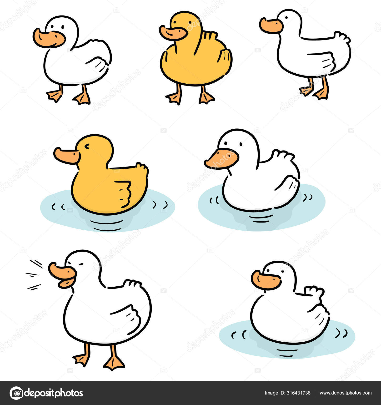 Vector Conjunto Pato Vector de stock por ©ourlifelooklikeballoon ...