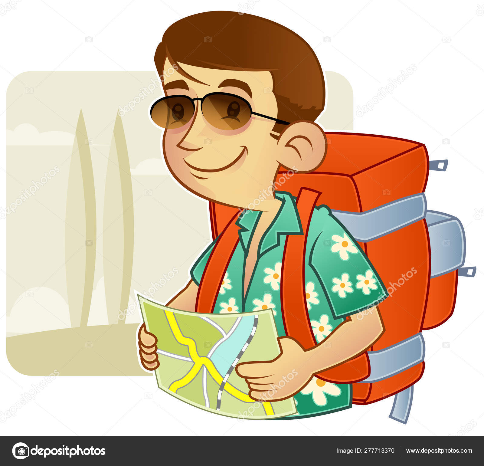 Backpackers Travel Cartoon Character Stock Vector Image by ©freudjon ...