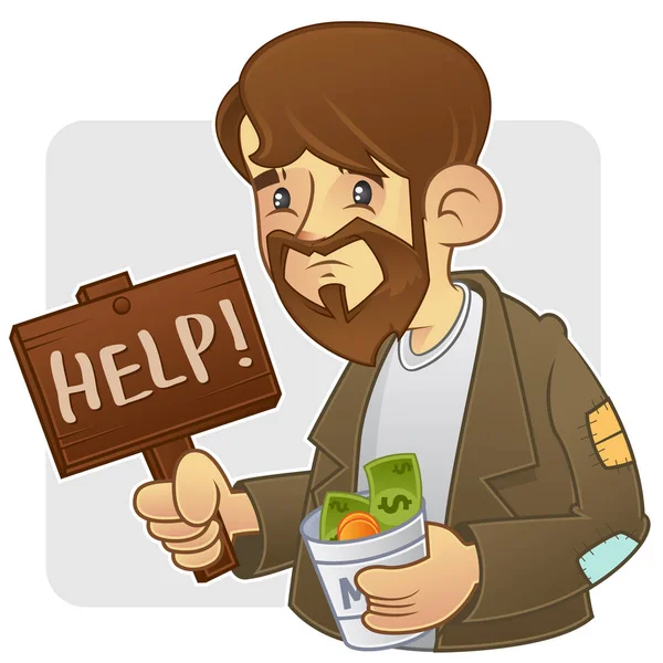 Man Begging Clipart