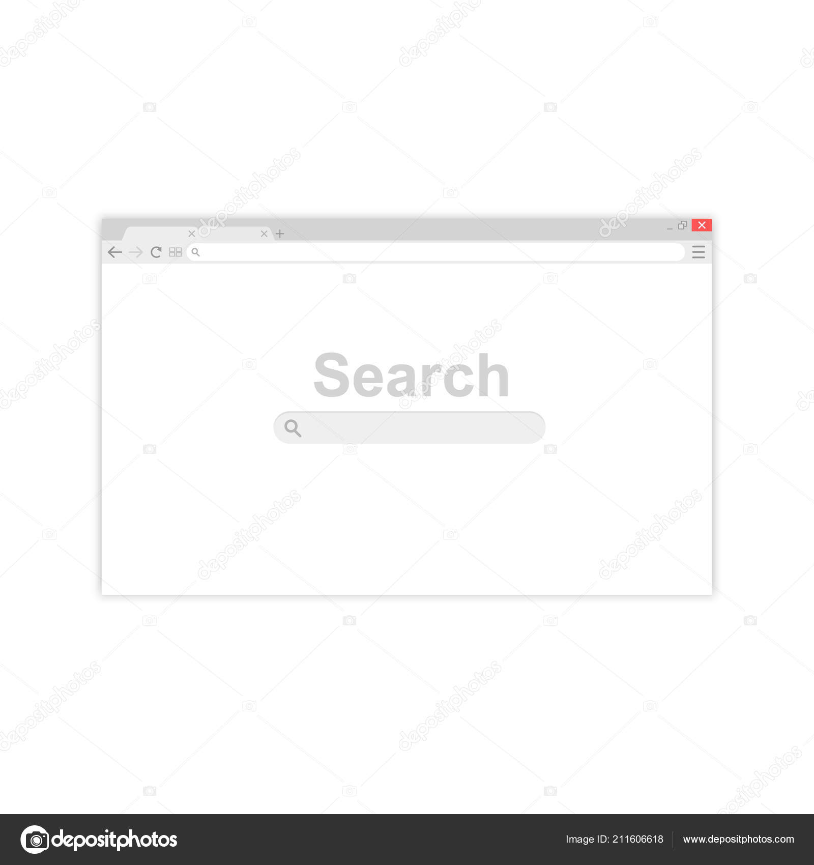 Browser window.Web browser in flat style. Window concept internet ...