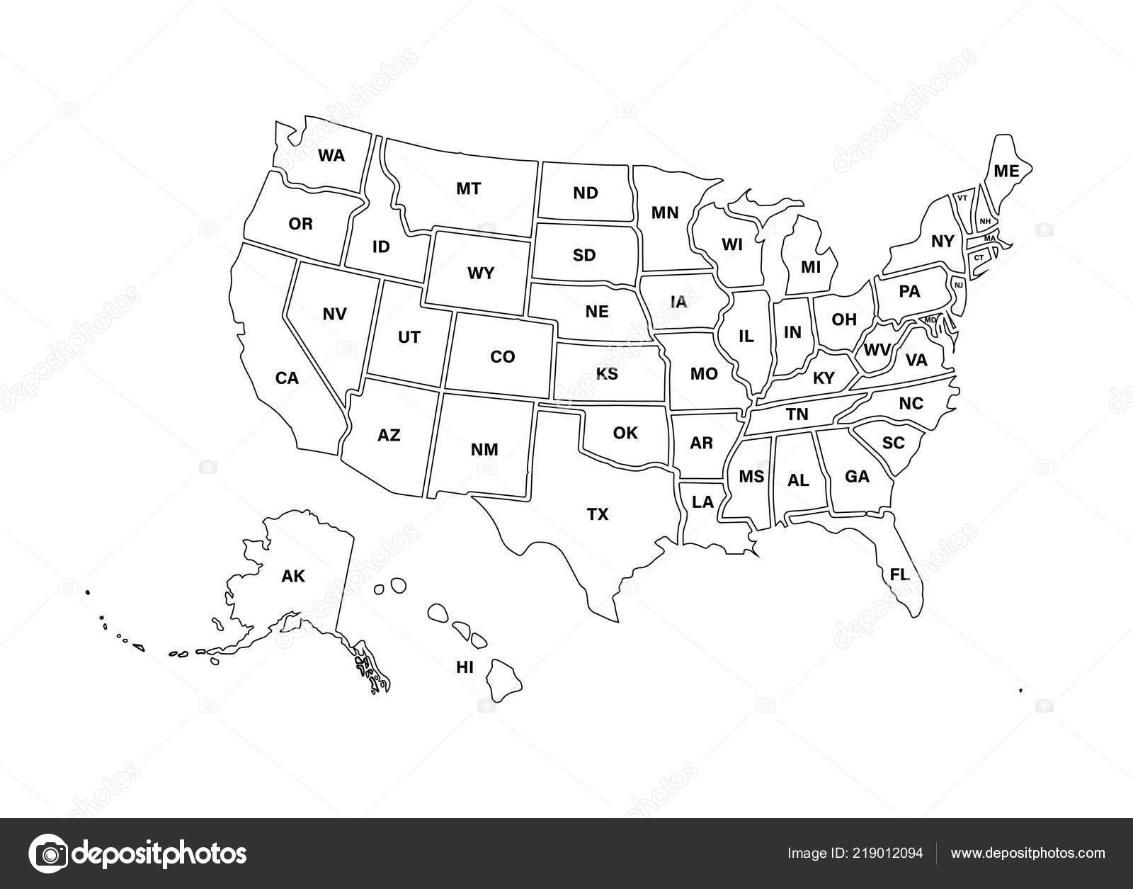 Us Map Blank Template