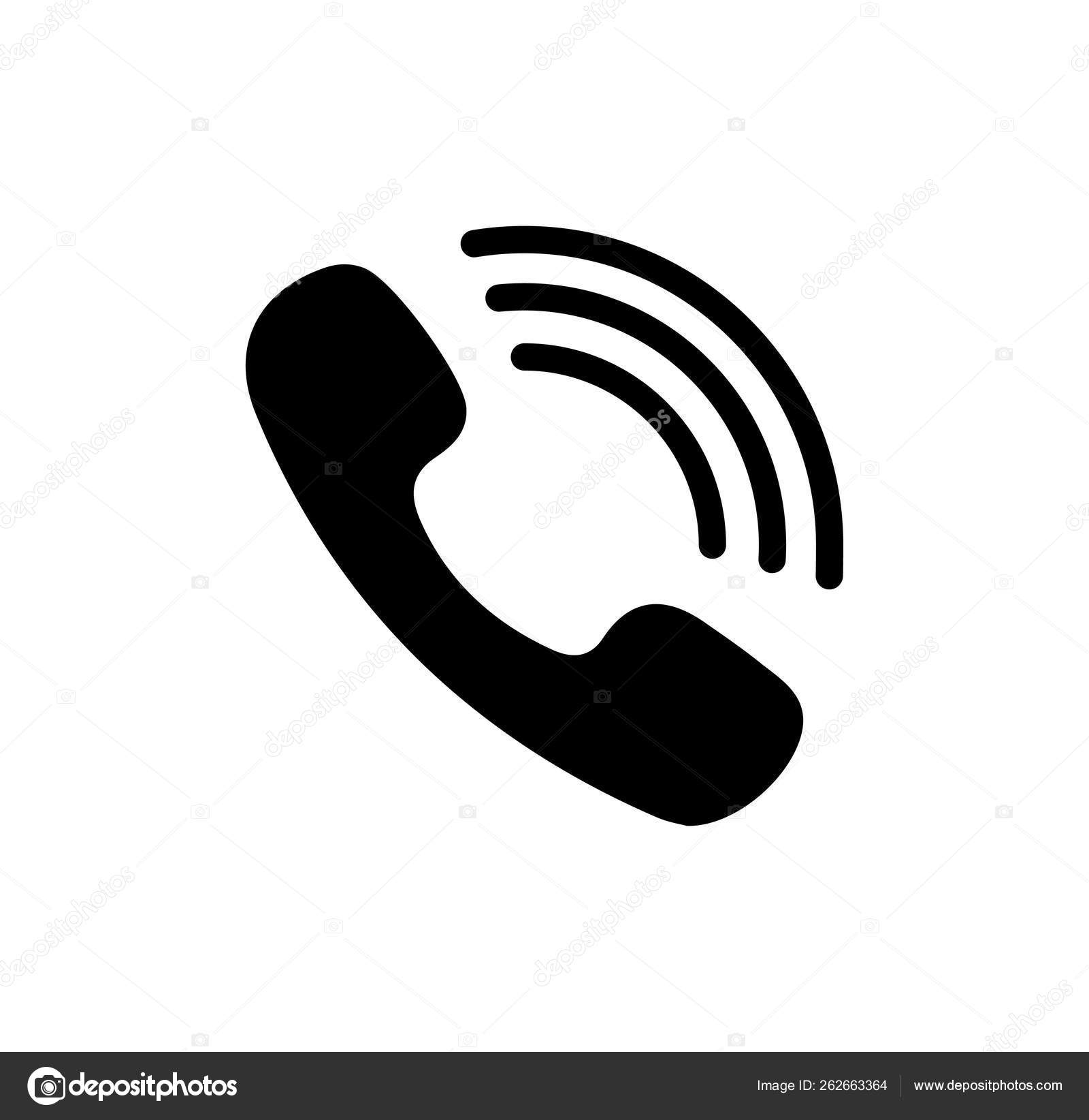 Phone call button on smartphone screen vector illustration. Answer the ...