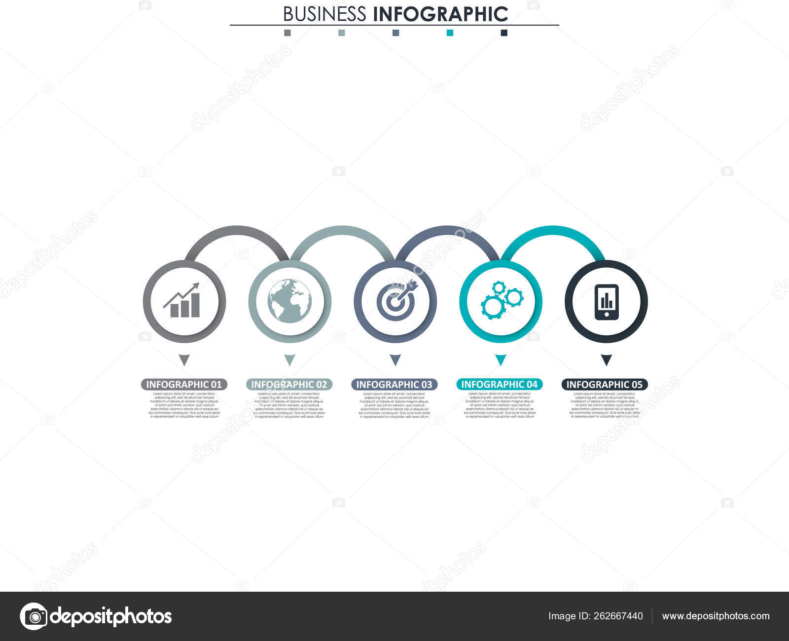 Business Data Visualization Process Chart Abstract Elements Graph ...