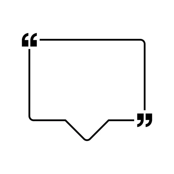 Quotes icon vector. Quotemarks outline, speech marks, inverted commas ...