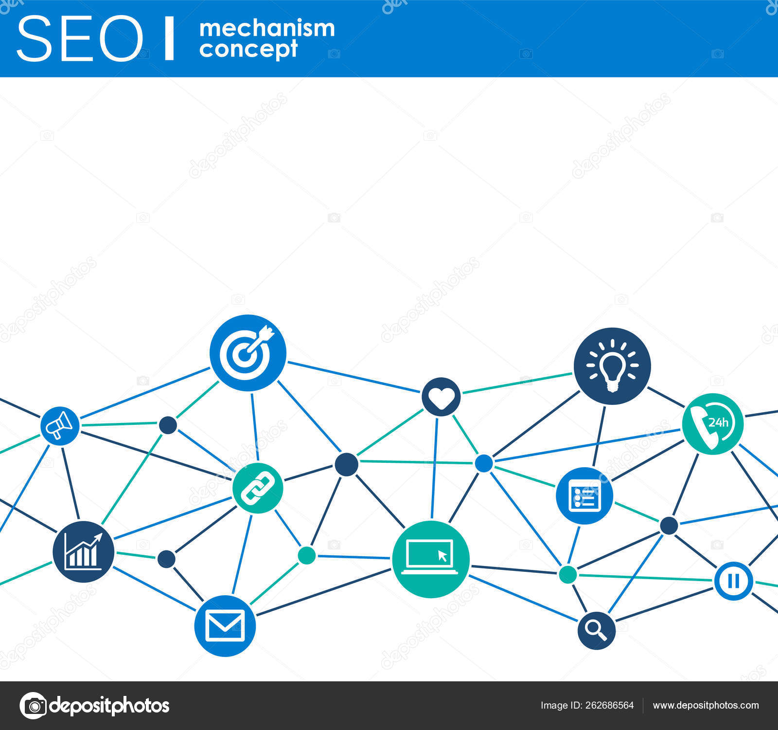 SEO mechanism concept. Abstract background with integrated gears and ... SEO mechanism concept. Abstract background with integrated gears and ...