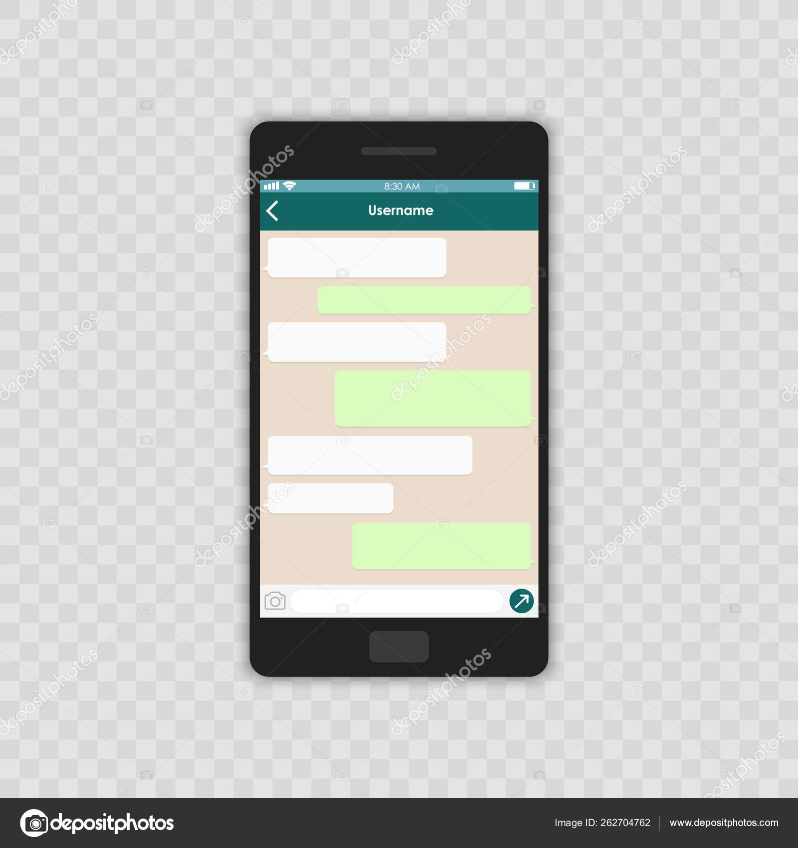 Social network concept. Blank template. Messenger window. Chating and ...