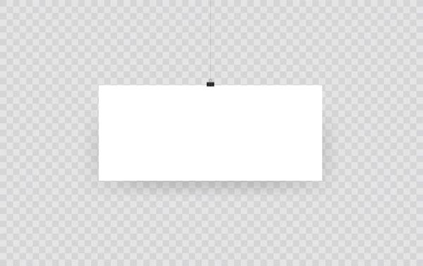 Blank hanging photo frames or poster templates isolated on transparent ...