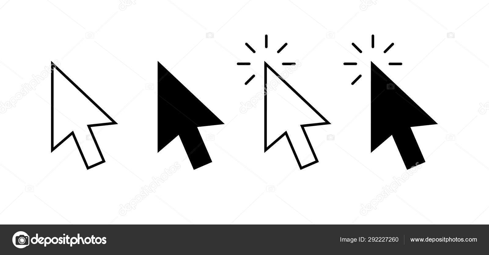 Cursor Pijl Vector Computer Muis Cursor Pijl Pictogrammen Voor Apps En