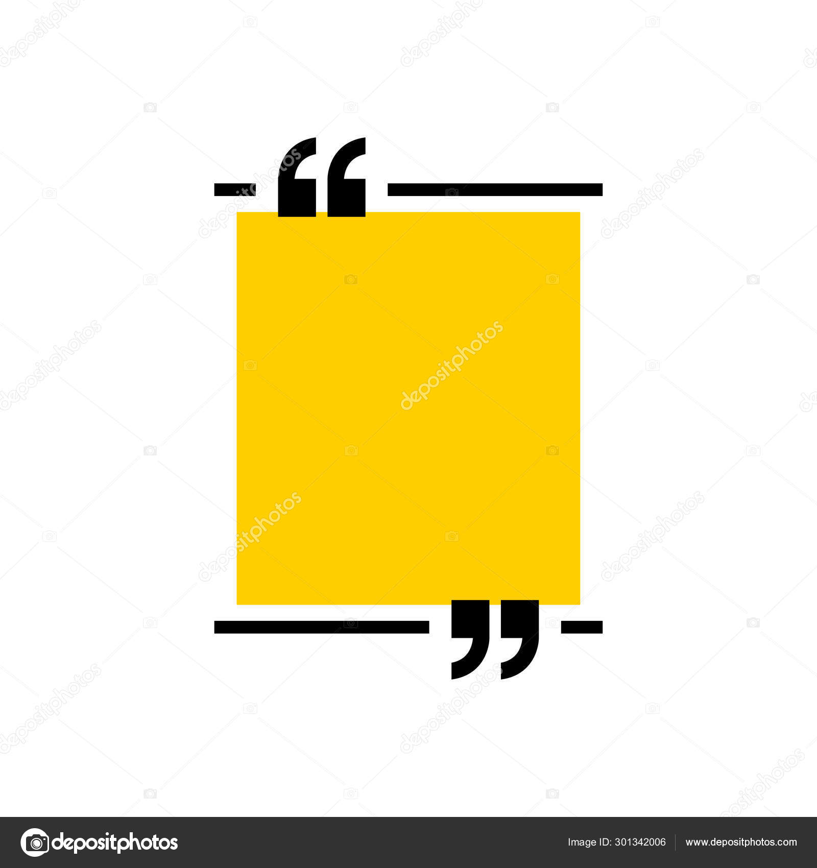 Quotes icon vector. Quotemarks outline, speech marks, inverted commas ...