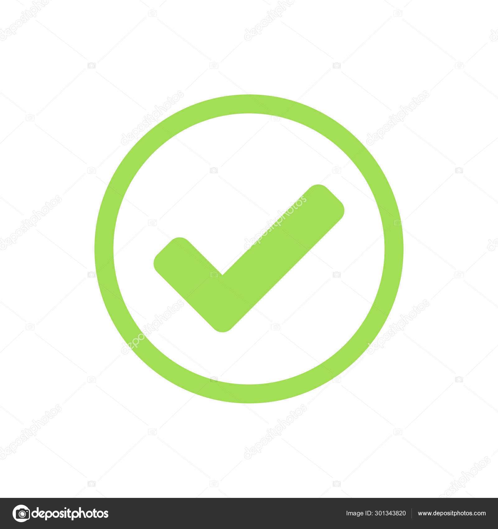 Groen vinkje en Rode Kruis icon set. Pictogram goedgekeurd. Cirkel en ...