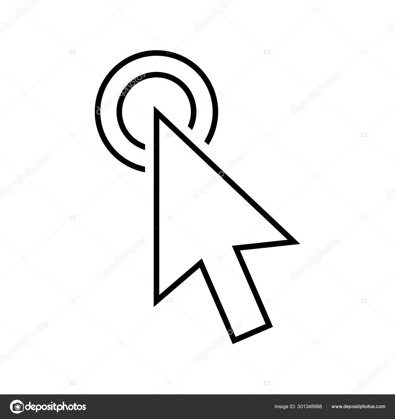 Computer mouse click cursor gray arrow icon and loading icons. Cursor icon. Vector illustration ...