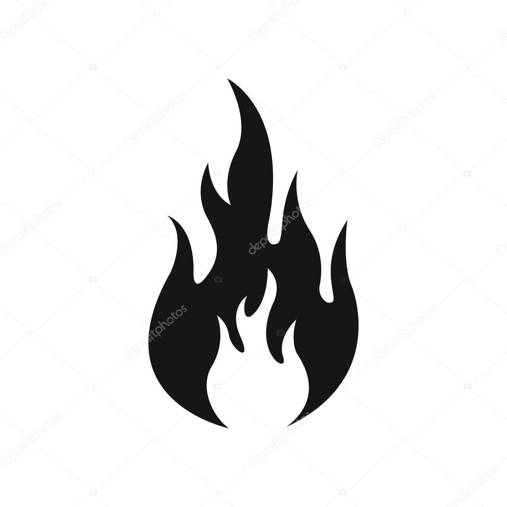 Silueta De Llama De Fuego