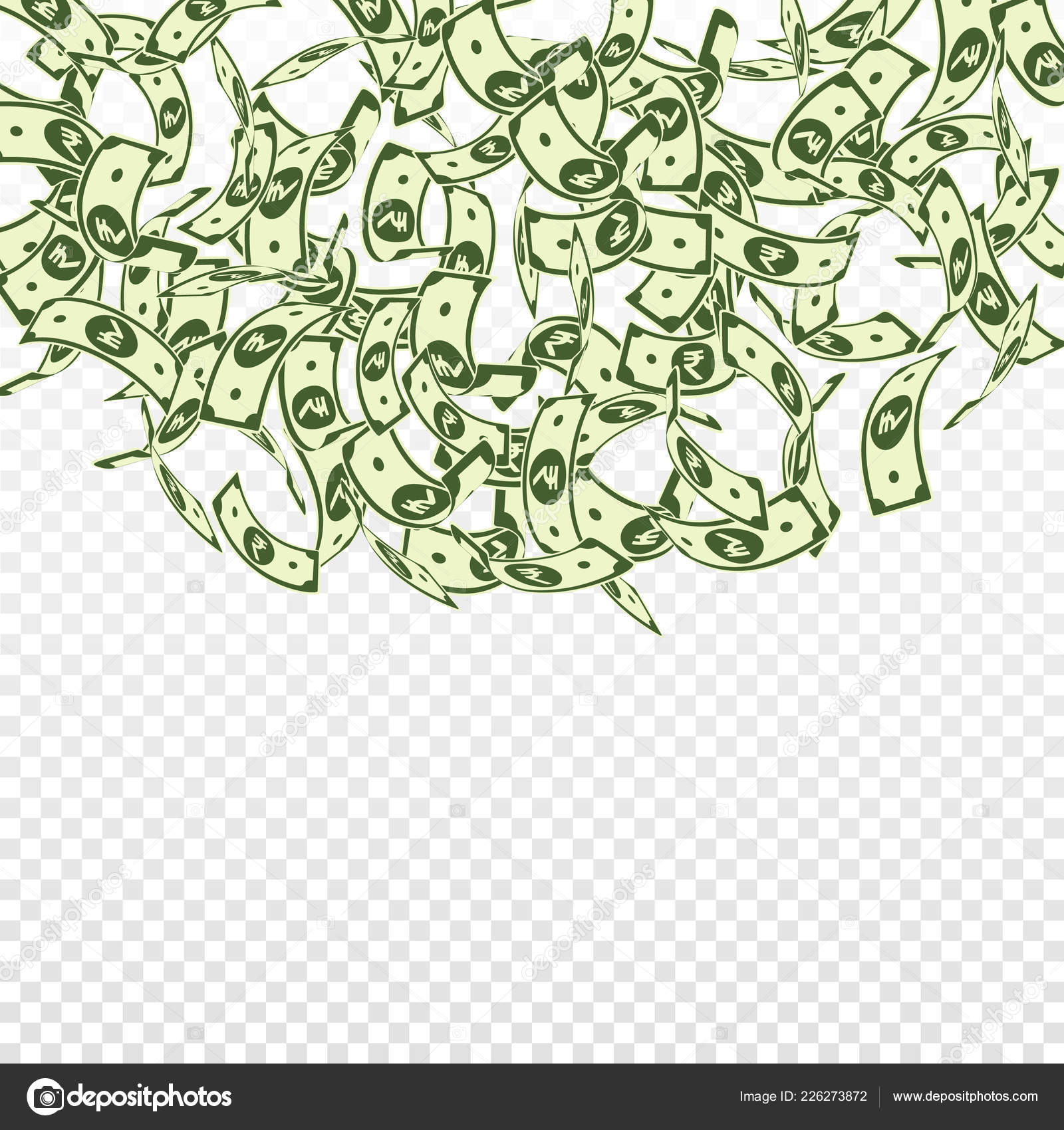 Indian rupee notes falling. Floating INR bills on Stock Vector Image by ...