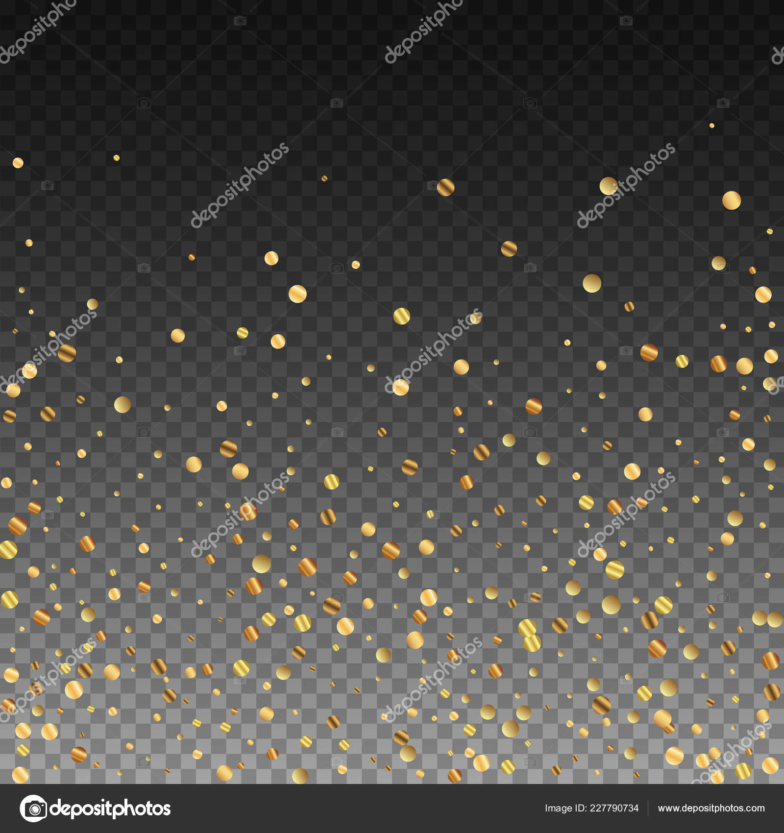 Sparse gold confetti luxury sparkling confetti. Sc Stock Vector Image ...