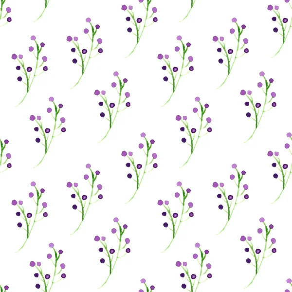 Cute watercolor floral seamless pattern. Colorful - Stock Image ...