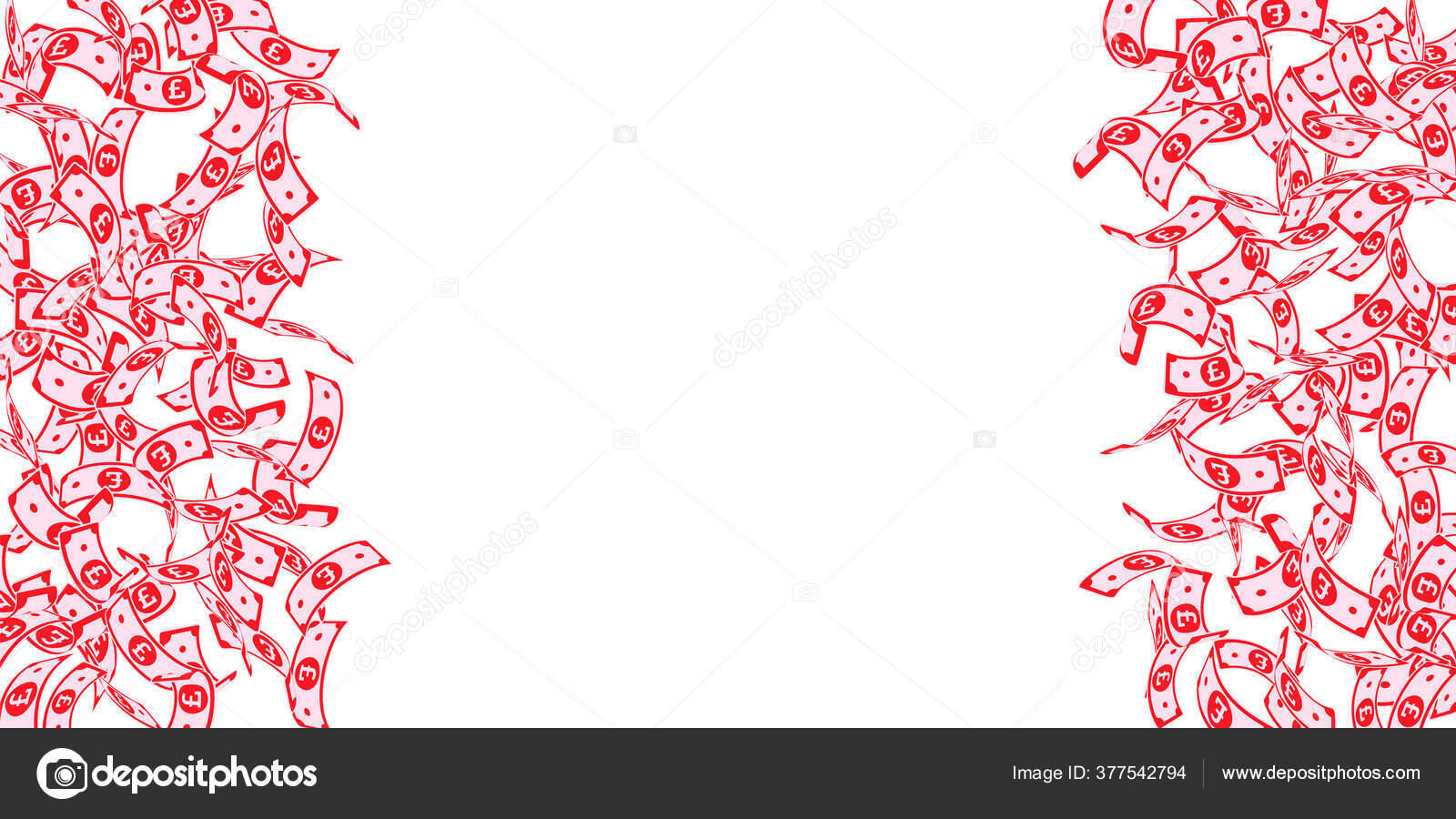 British pound notes falling. Floating GBP bills on — Stock Vector ...