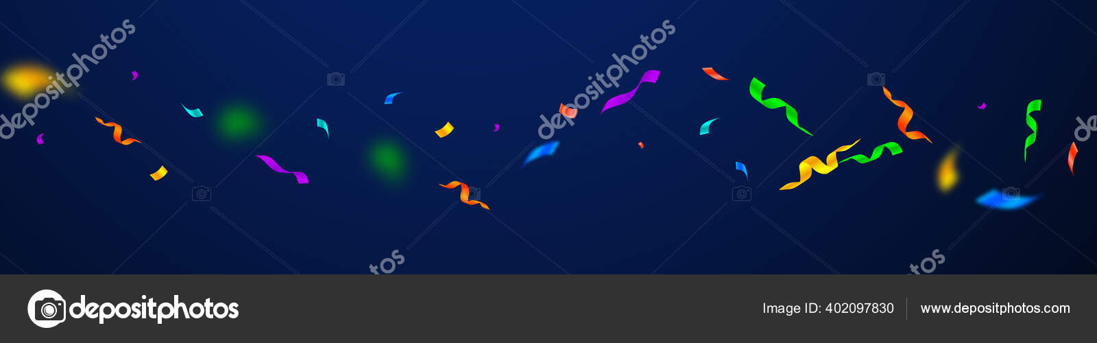 Streamers and confetti. Colorful streamers tinsel Stock Vector Image by ...