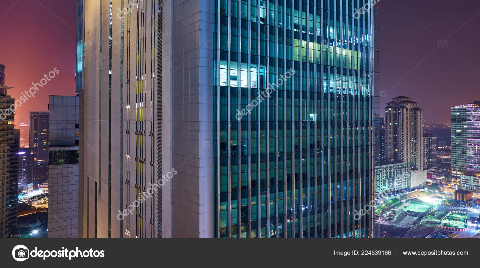 Skyscraper Night Render