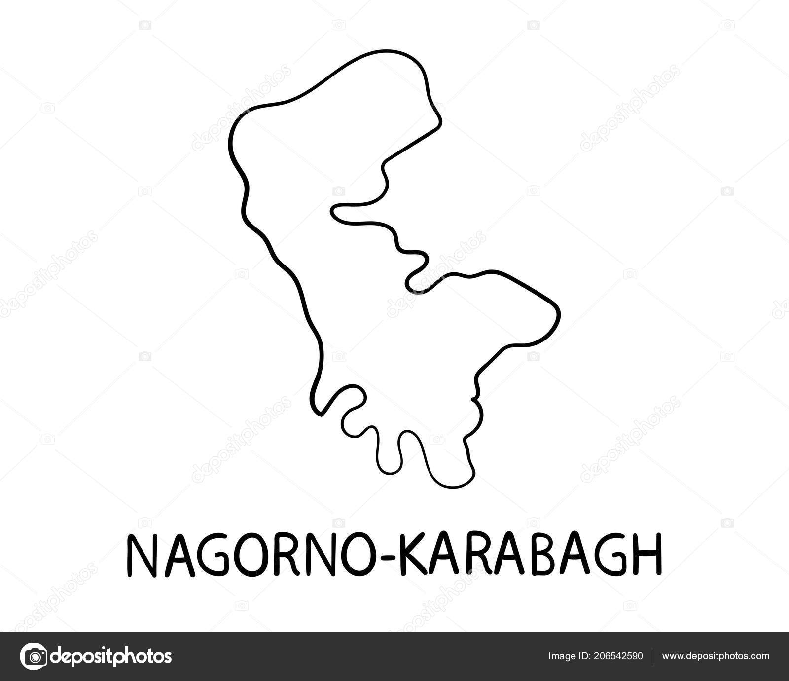 Nagorno Karabagh Map Hand Drawn Illustration Stock Photo by ©creuxnoir ...