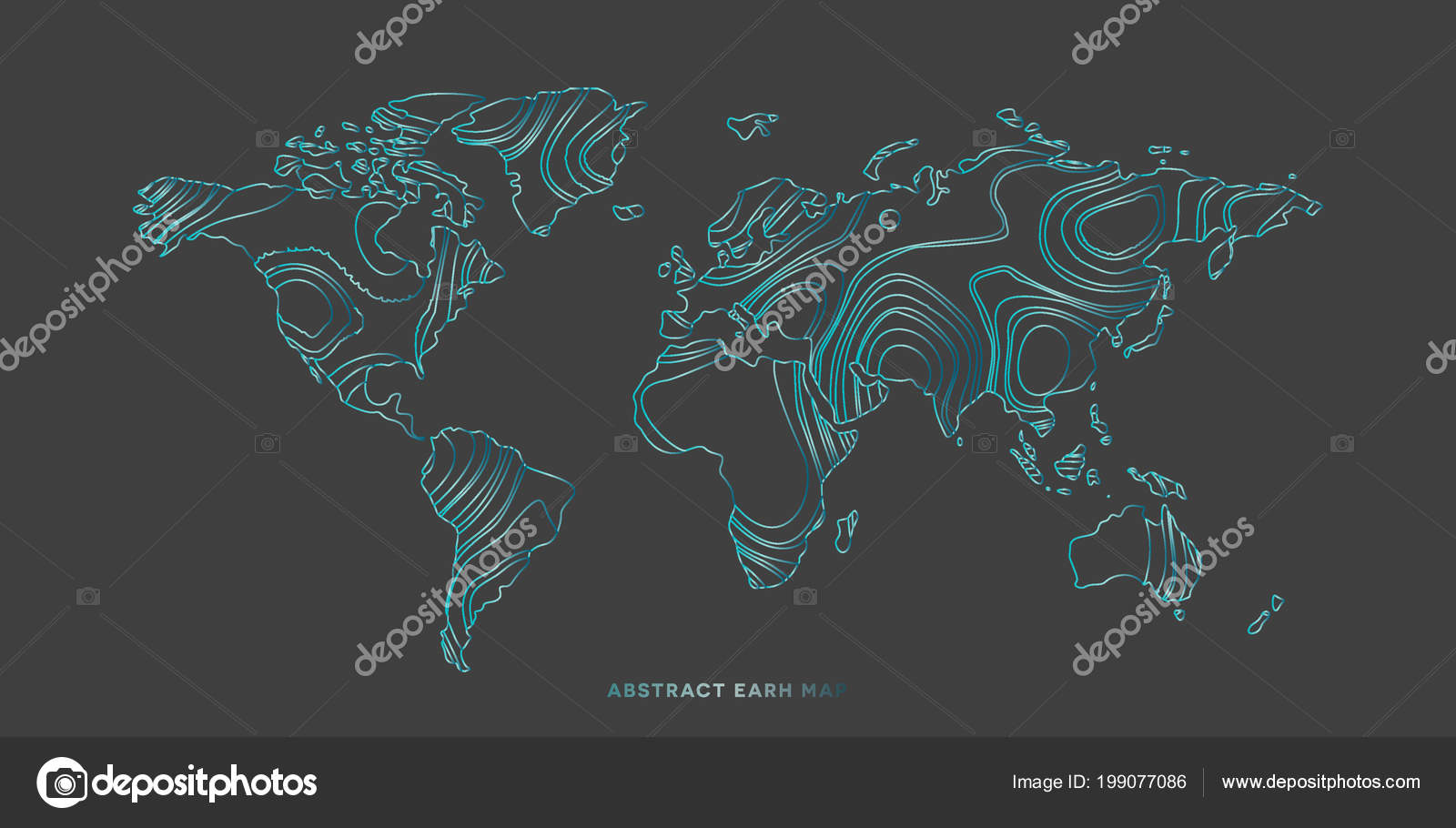 Abstract earth map consist of colorful stripes Stock Vector by ...