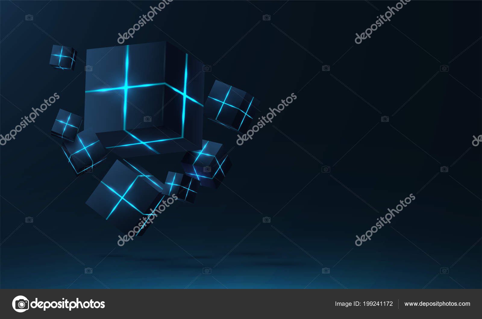 Vector realistic 3d cubes Stock Vector by ©Arttools 199241172