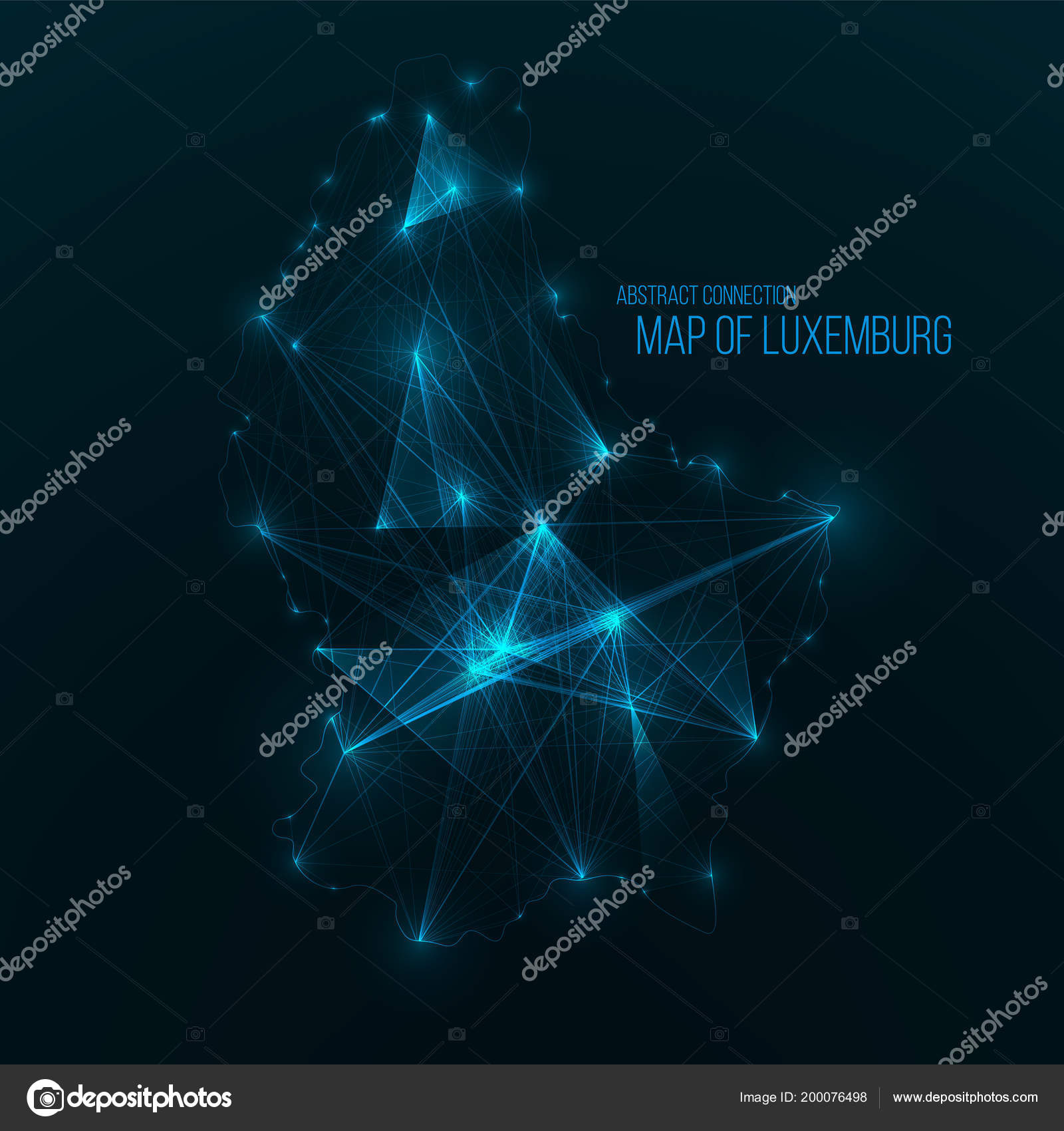 Digital web map of UAE. Global network connection with glowing ...