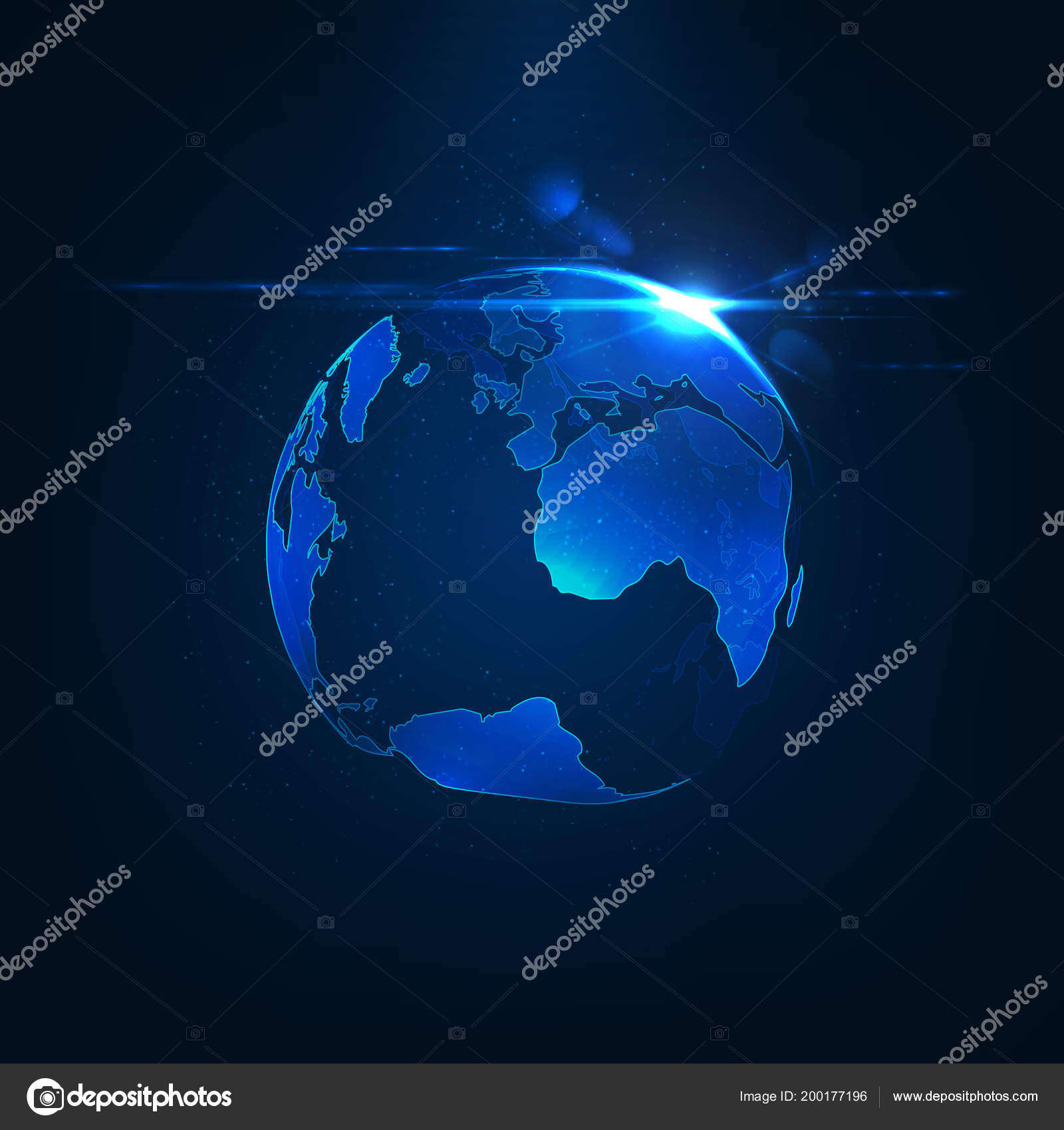 Abstract futuristic realistic earth Stock Vector by ©Arttools 200177196