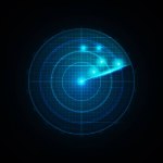 Futuristic Radar Screen Searching Target Stock Vector Image by ...