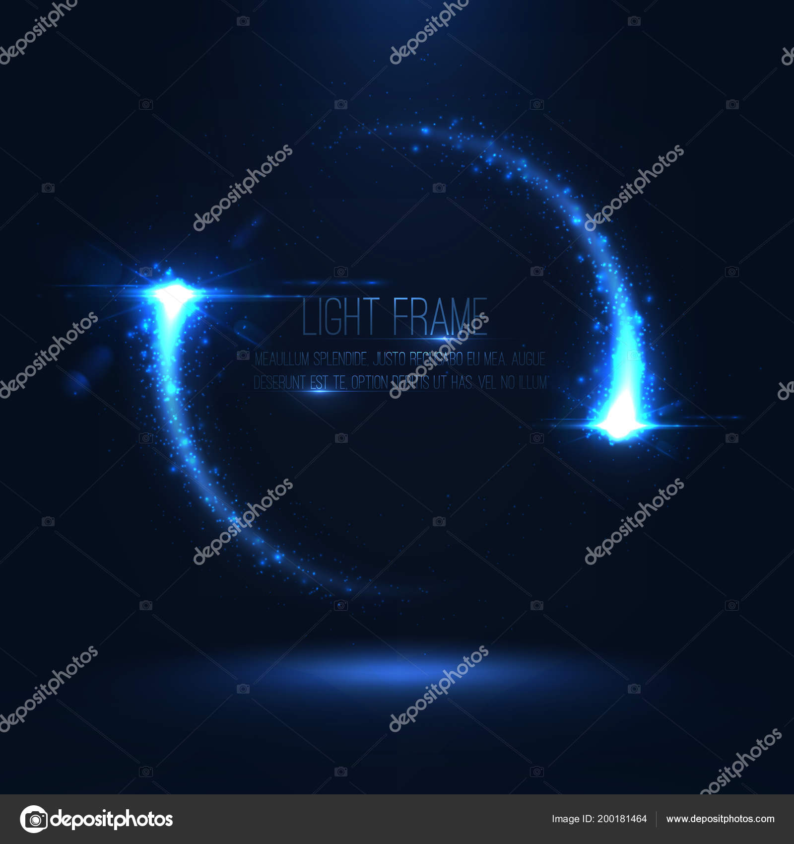 Magic frame consist of glowing particles Stock Vector Image by ...