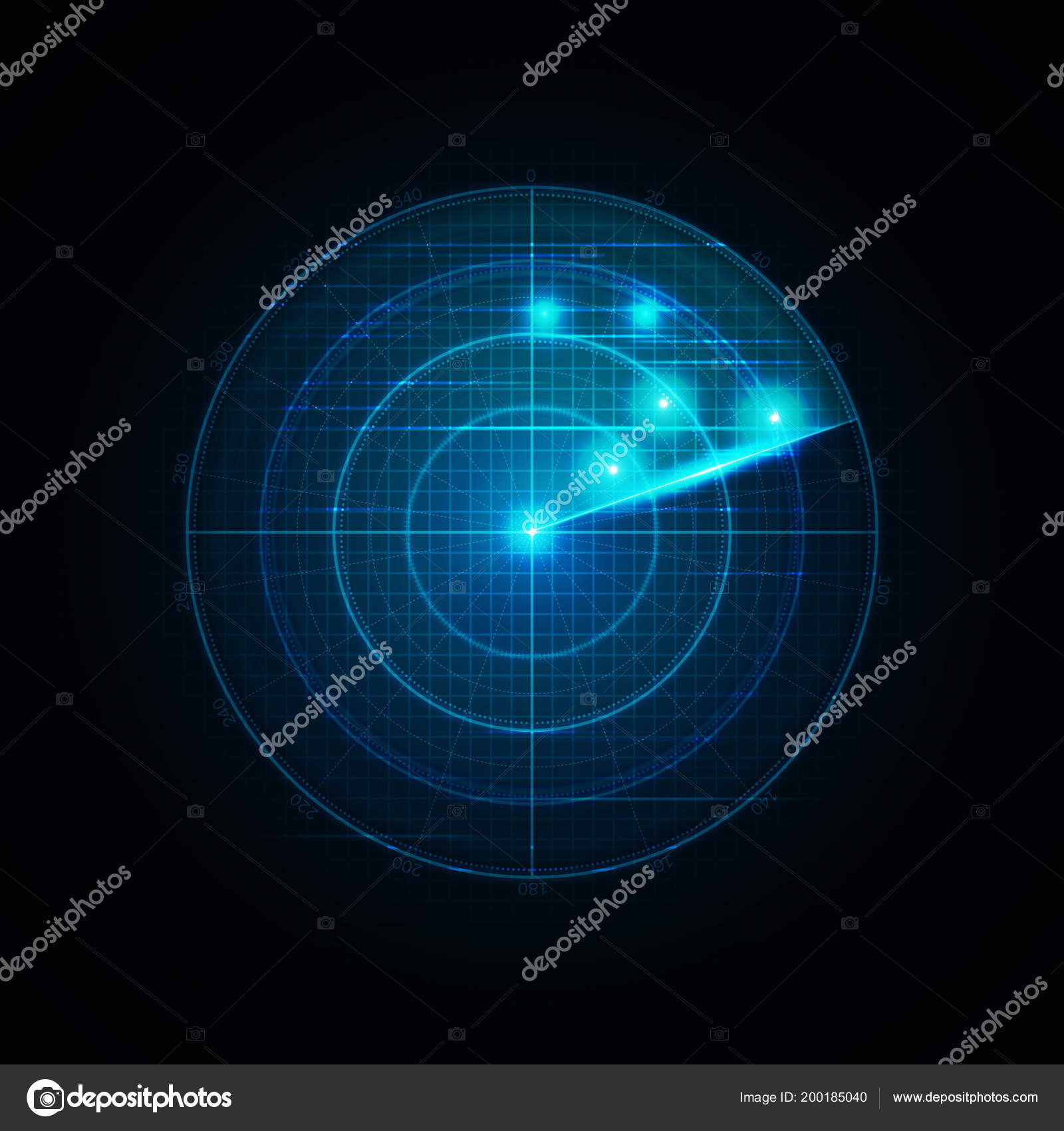 Realistic vector radar in searching — Stock Vector © Arttools #200185040