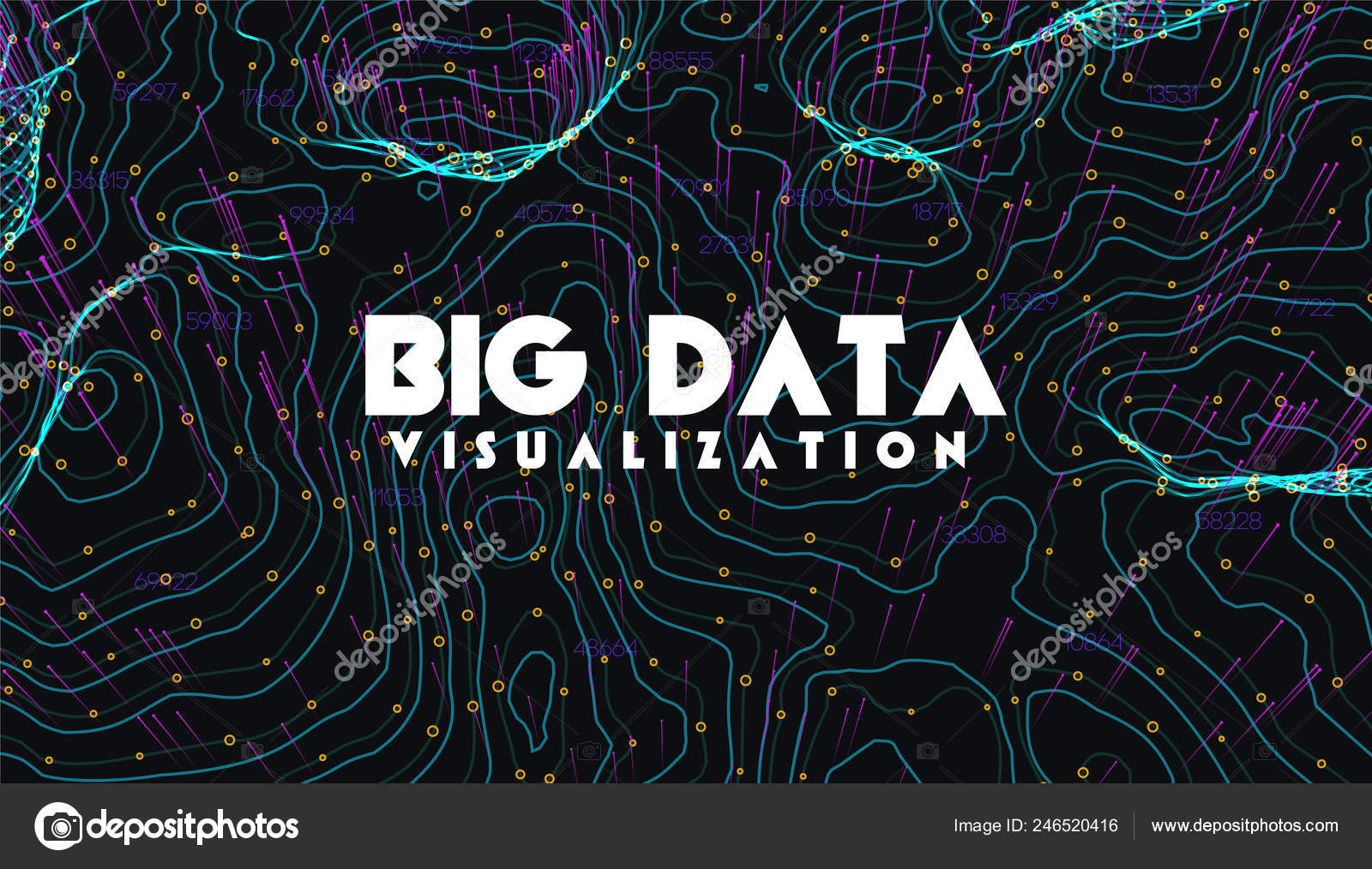Big Data Visualization Trendy Infographic Background Data Analysis ...