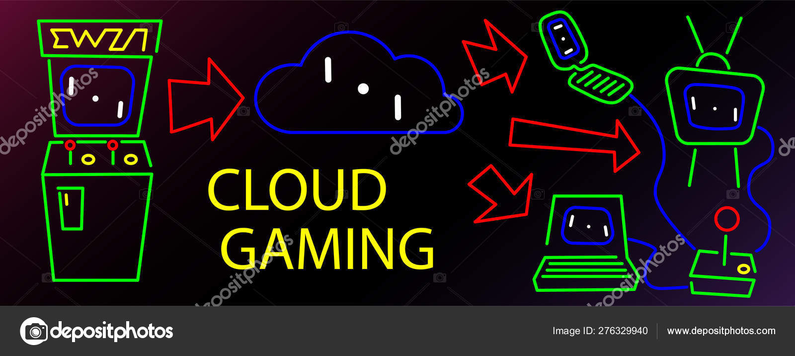 Cloud gaming — Stock Photo © skvalval #276329940
