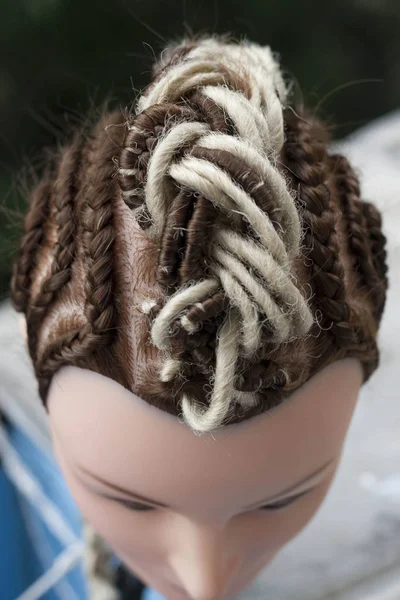 Braids on the temple, shaved temple — Stock Photo © gorgeoussab1 #237068298