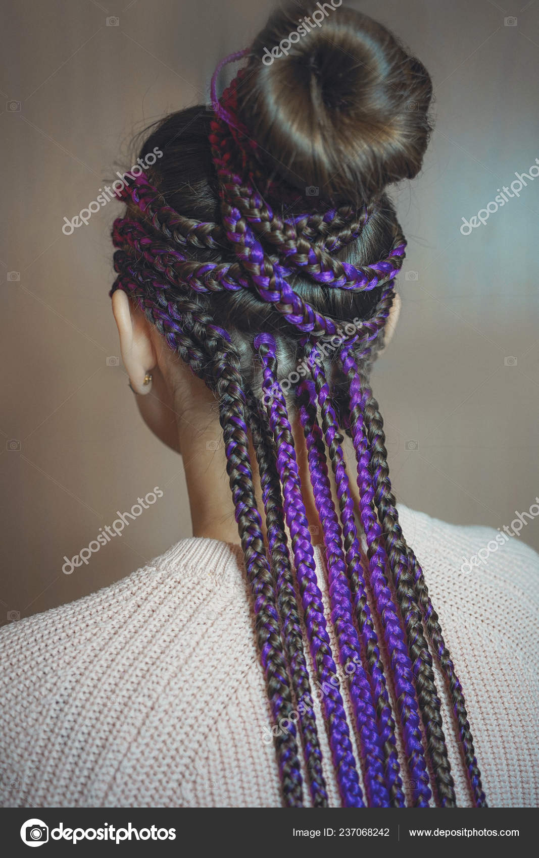 Braids on the temple, shaved temple — Stock Photo © gorgeoussab1 #237068242