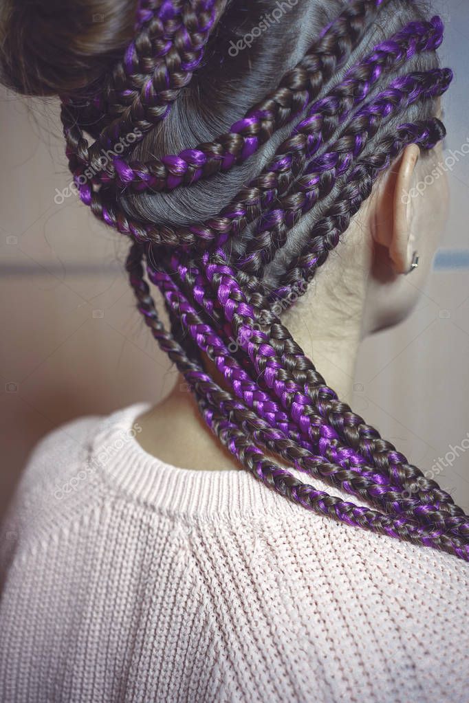 Braids on the temple, shaved temple — Stock Photo © gorgeoussab1 #237068298